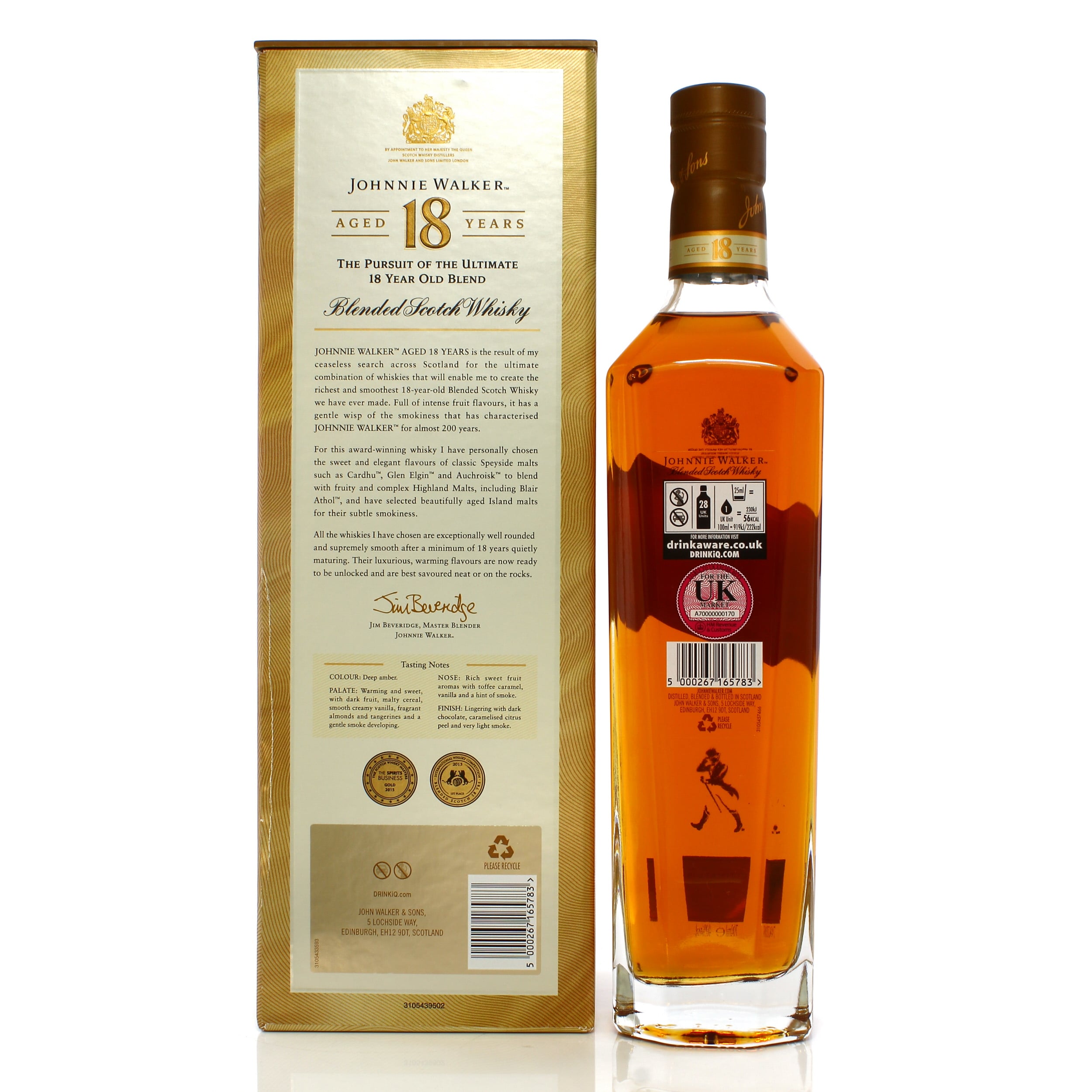 Johnnie Walker 18 Year Old Gold Label Auction A33670 | The Whisky Shop ...