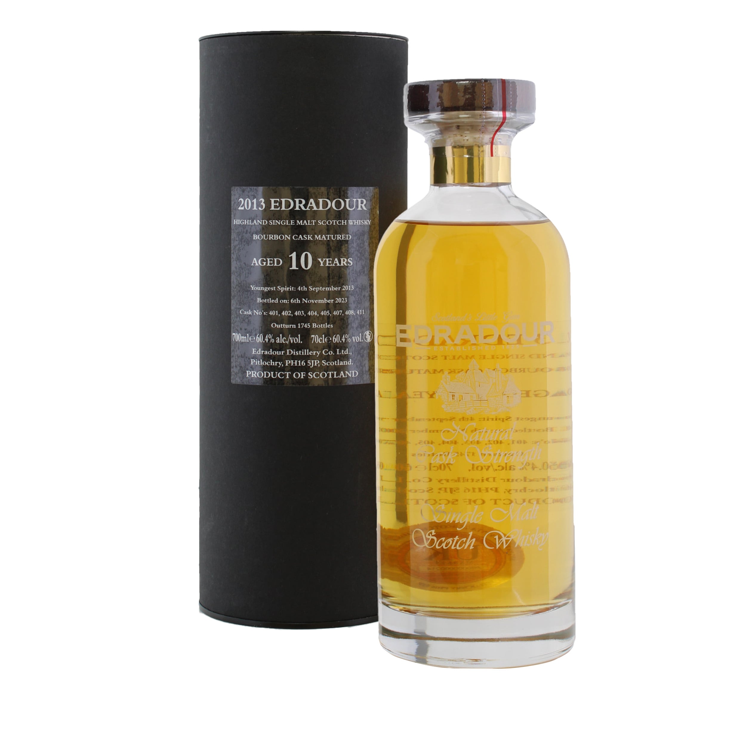 Edradour 10 Year Old Bourbon Cask Highland Single Malt Scotch Whisky ...