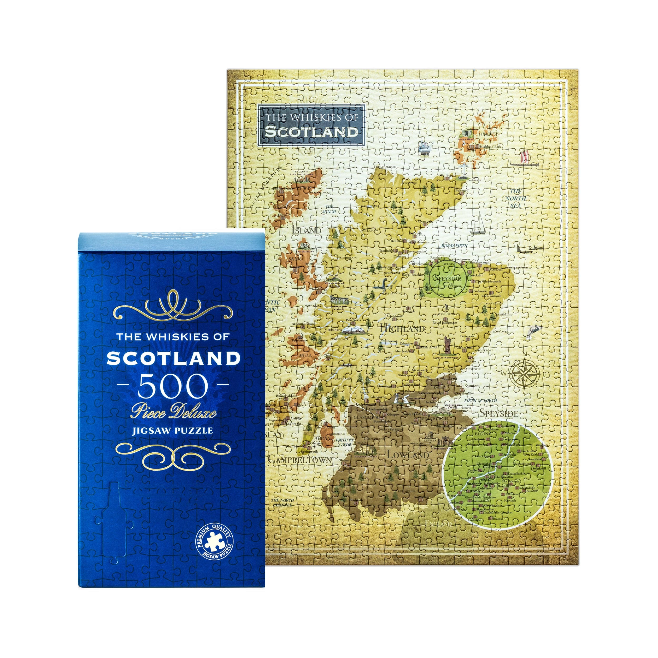 The Whiskies of Scotland 500-piece Jigsaw Puzzle | The Whisky Shop France