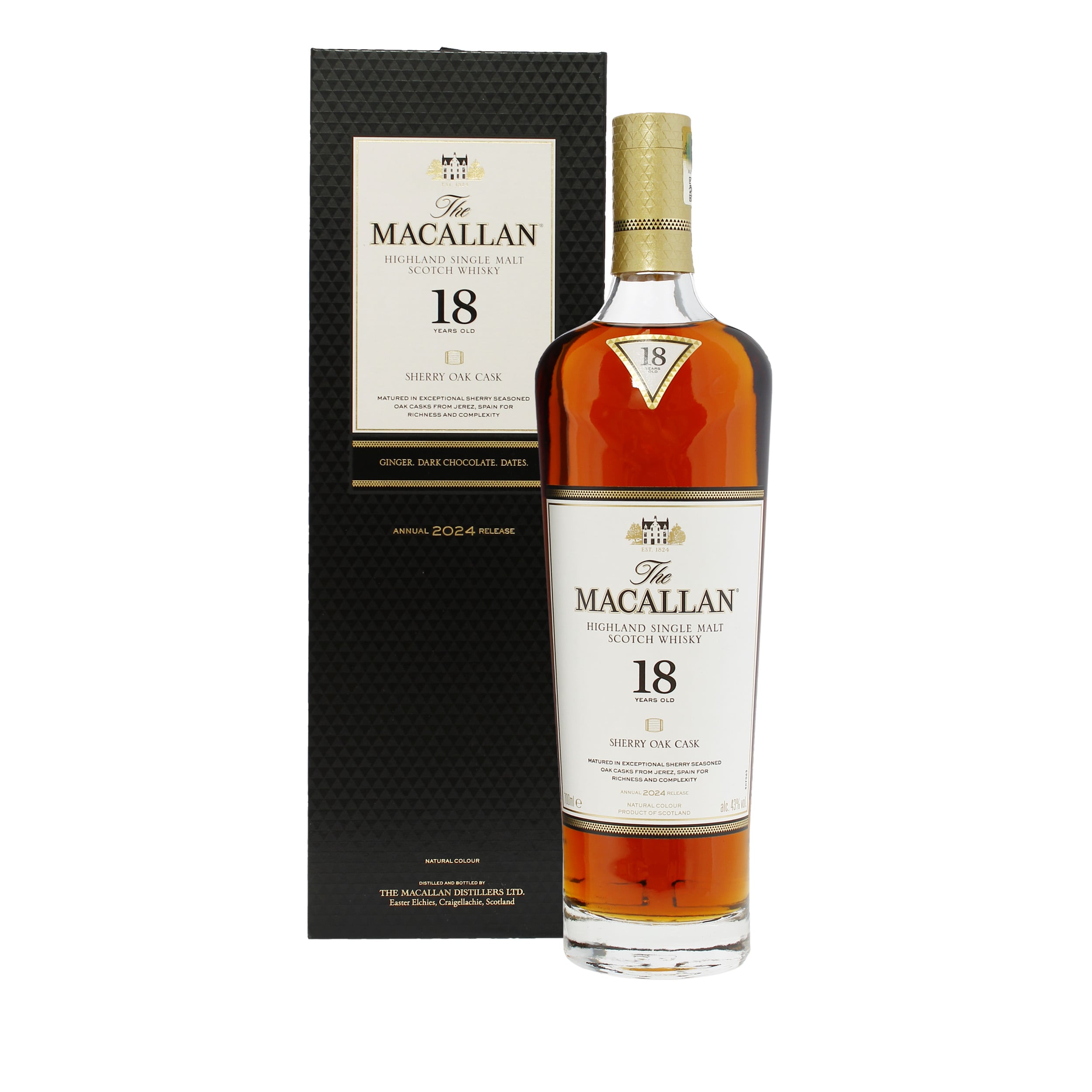 Macallan 18 Year Old Sherry Oak 2024 Release Speyside Single Malt ...